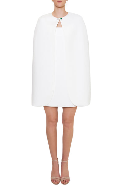 Handmade White Cape | Rich Fashion